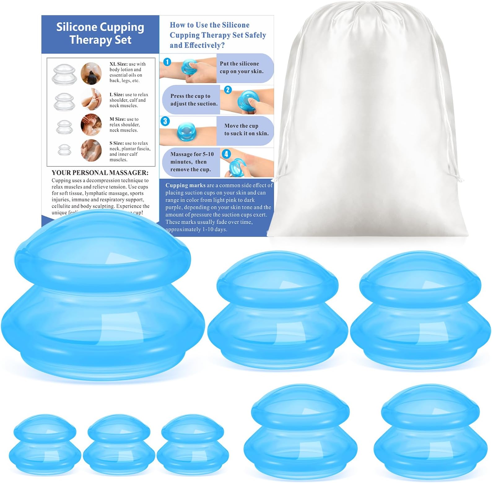 Amazon.com: Facial Cupping Set Silicone Face Cupping Massage Therapy ...