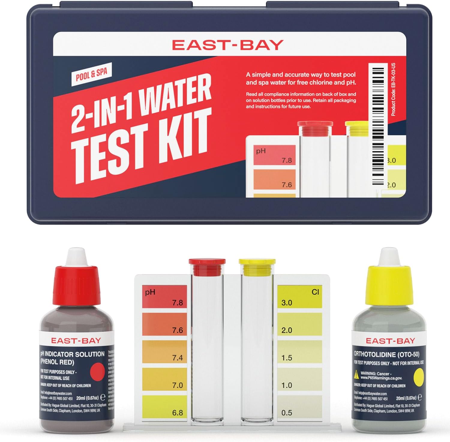 Amazon.com : SWIMLINE HYDROTOOLS Deluxe Two-Way Pool Test Kit ...