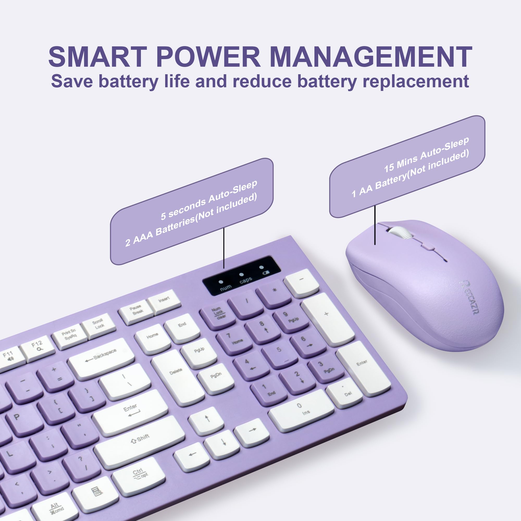 Wireless Keyboard And Mouse Combo Reccazr 8100pro 2 4g Full Sized Keyboard And