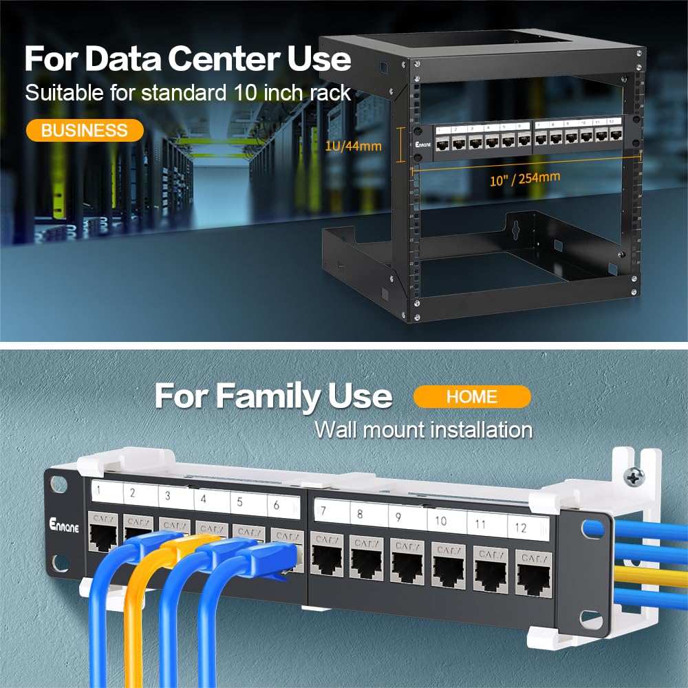 Snapklik.com : Enmane 12 Port Patch Panel CAT7 Keystone Patch Panel ...