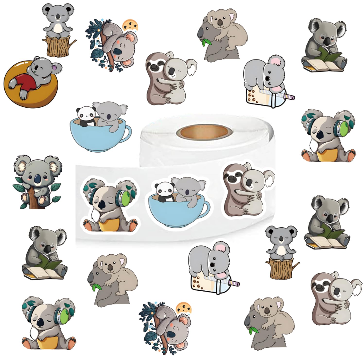 Amazon.com: Koala Stickers (500 pcs), 10 Sheets Animal Aesthetics ...