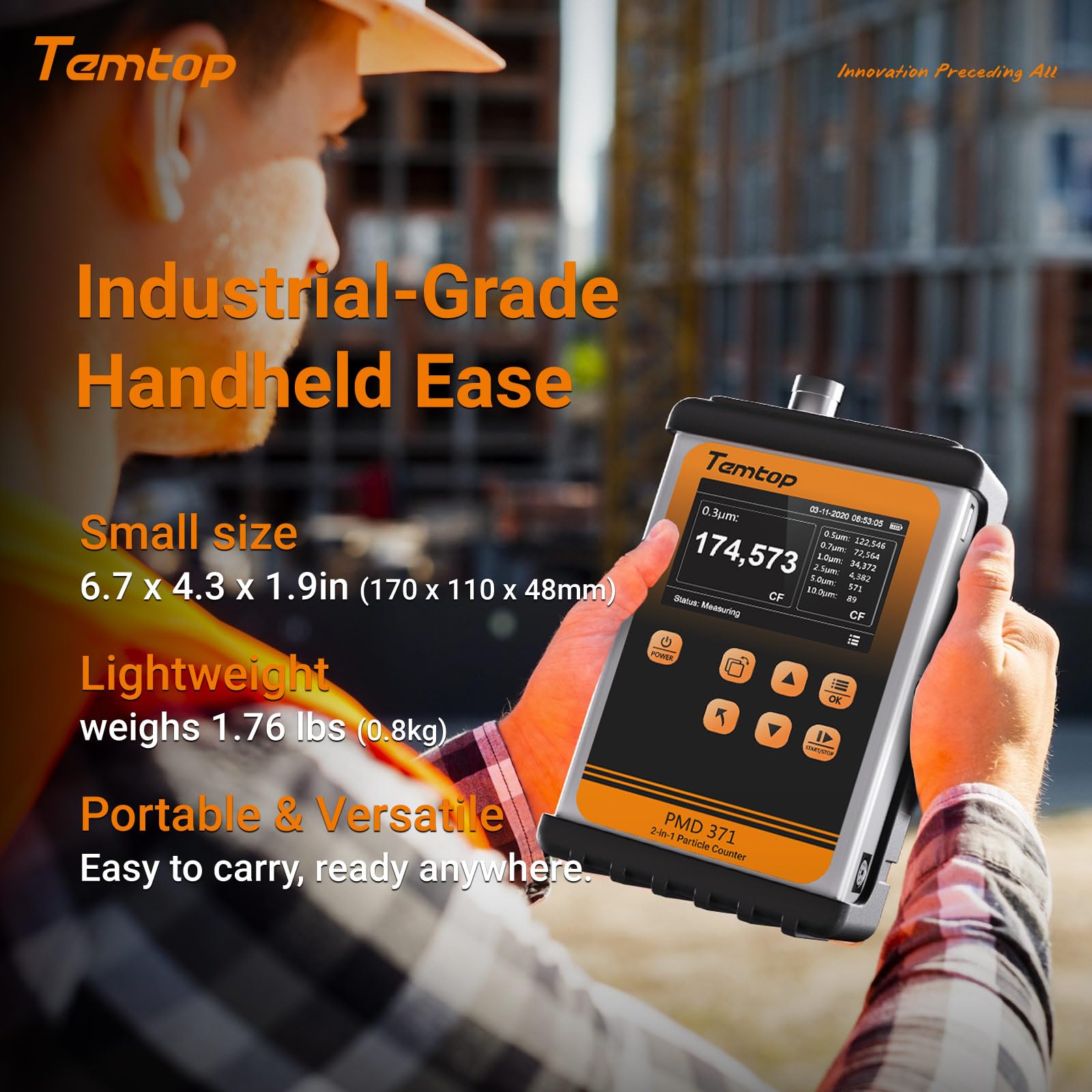 Snapklik.com : Temtop PMD371 Professional Particle Counter: Comprehensive Portable Particulate ...