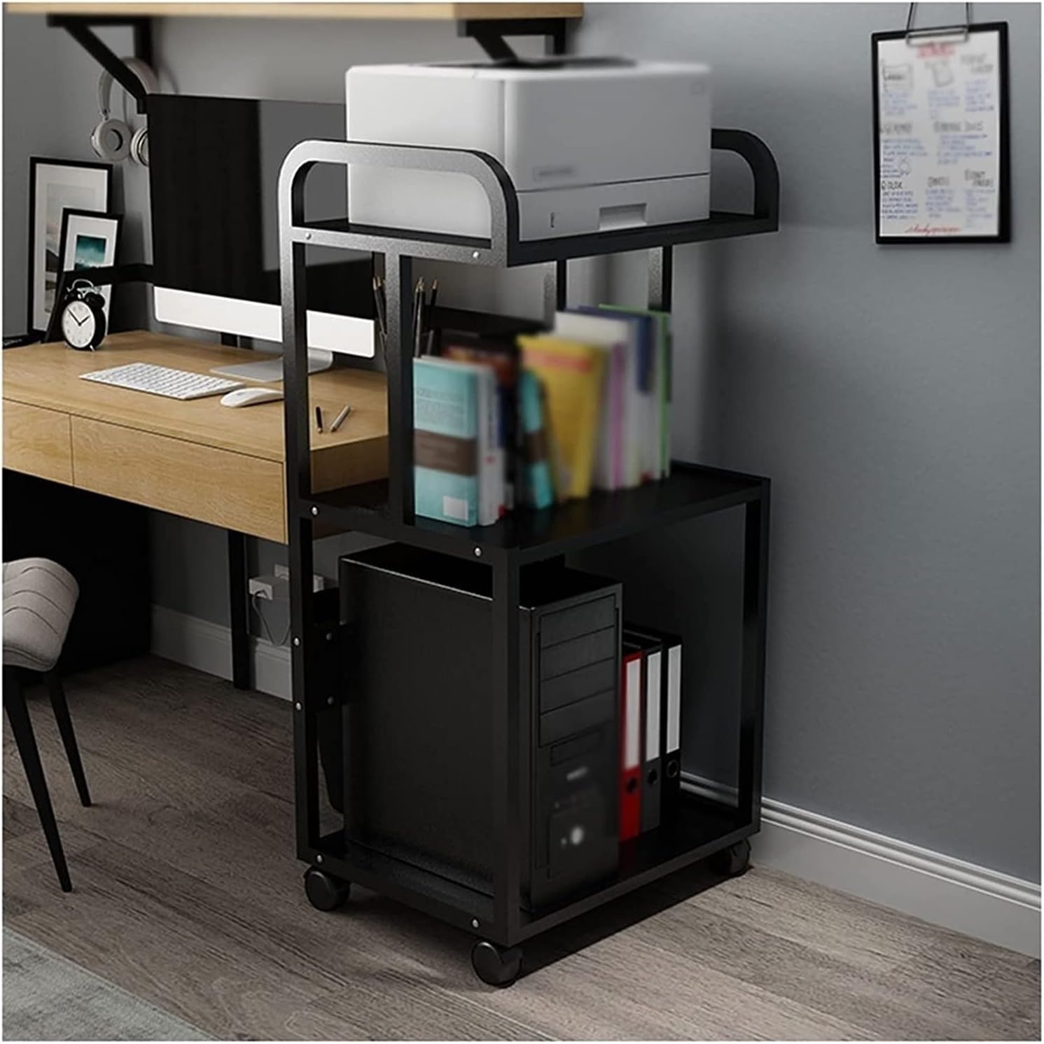 Amazon.com: Computer tower stand Computer Tower Stand Printer Table Cpu ...