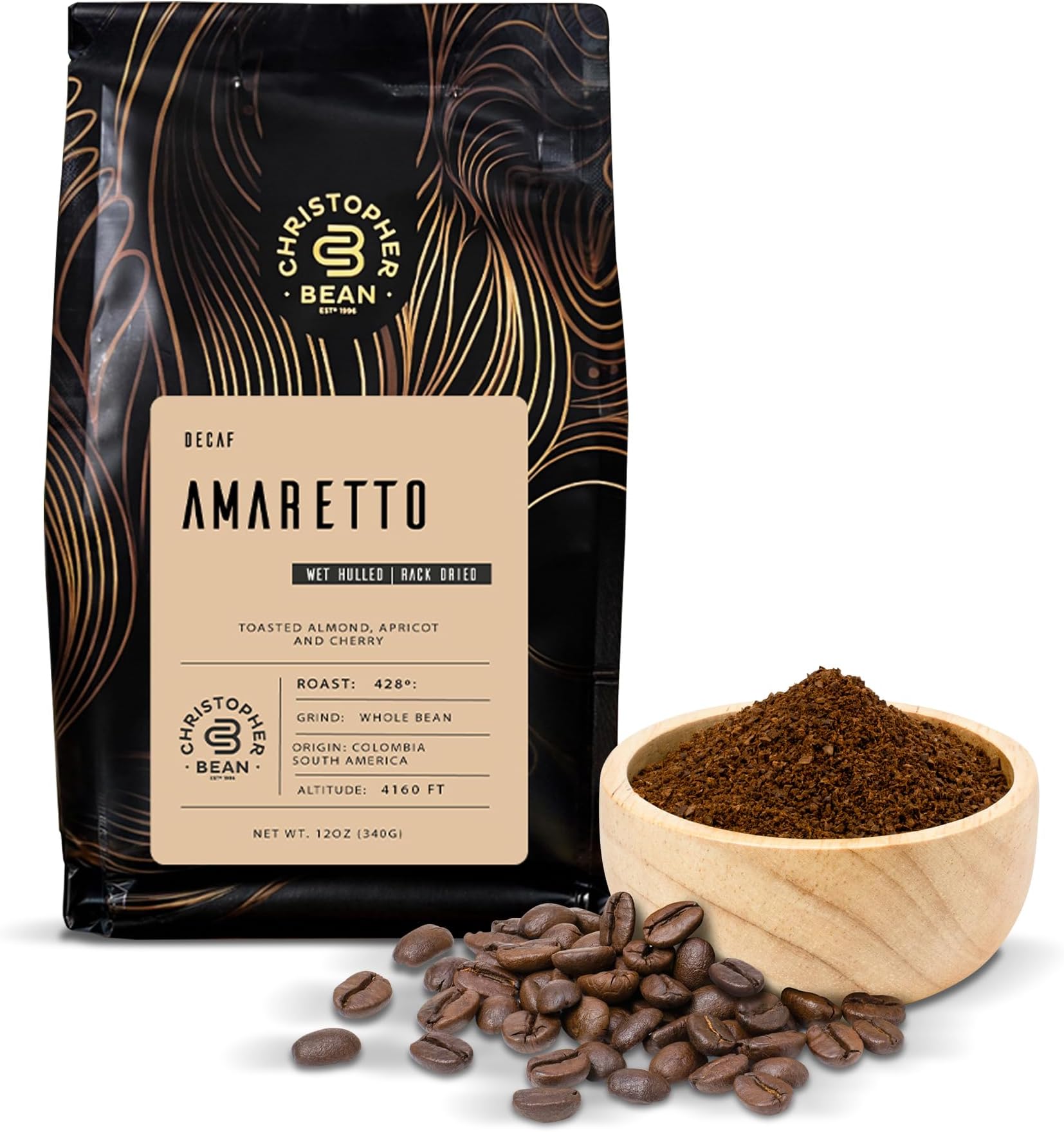 Amazon.com : Christopher Bean Coffee - Amaretto Flavored Coffee, (Decaf ...