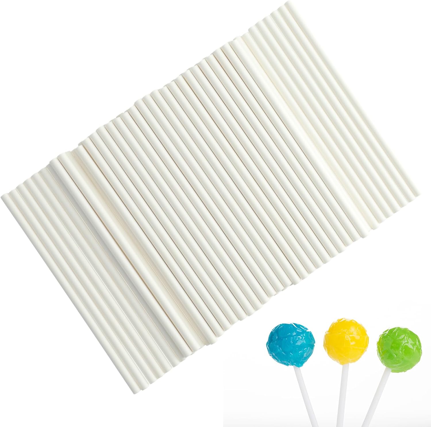 Amazon.com: 200 Pcs White Lollipop Sticks, Cake Pop Sticks Lollipop ...