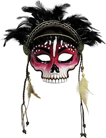 Amazon.com: Rubies Forum Novelties Adult Voodoo Face Mask, Black ...