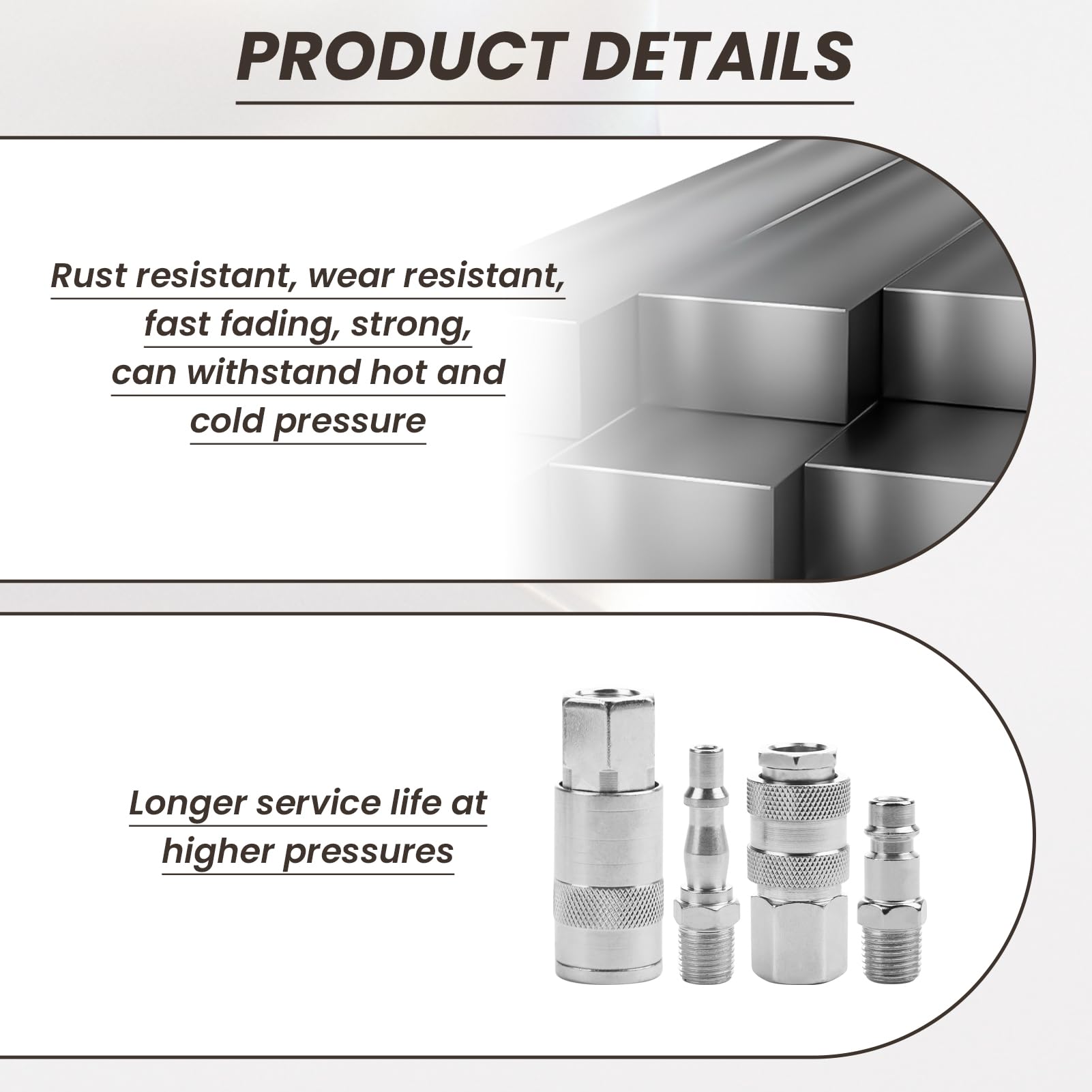 SMCEHEYA Air Fitting Convertor Adapter 4Pcs 1/4″ BSP Air Line Fittings ...