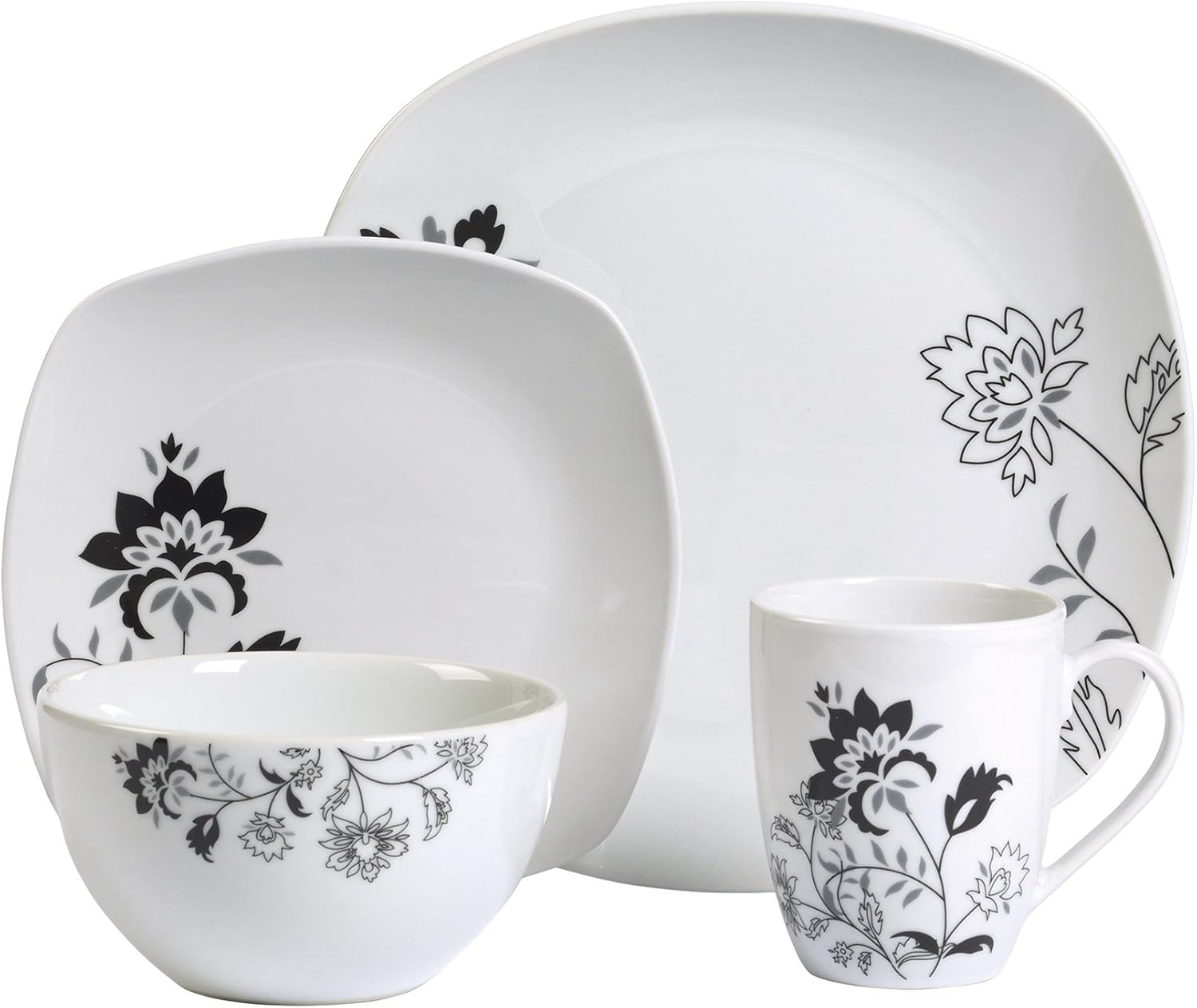 Amazon.com | Tabletops Gallery Rebecca - 16 Piece Dinnerware Set ...