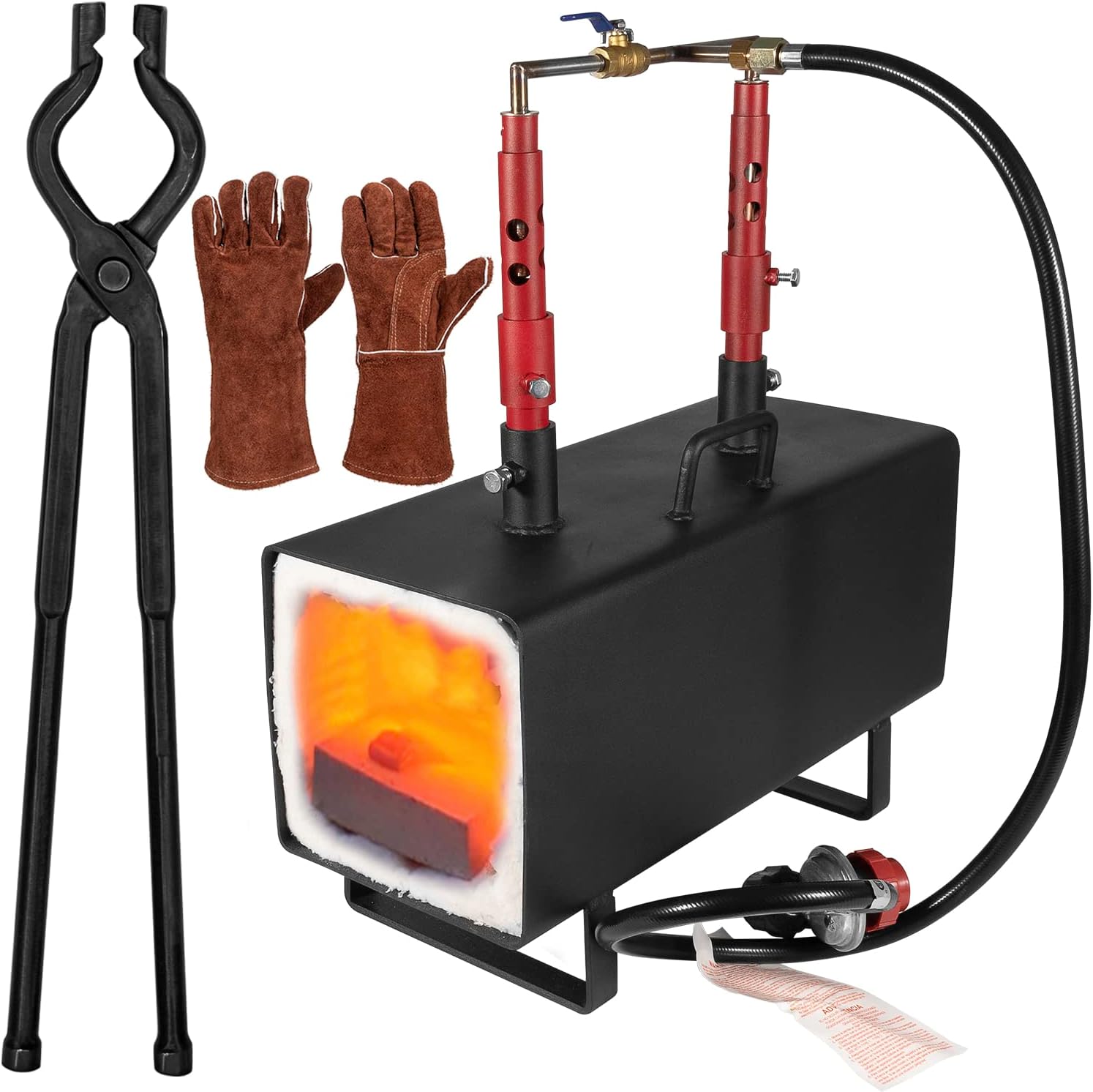 Portable Propane Forge Double Burner, Gas Forge Large Square Capacity ...
