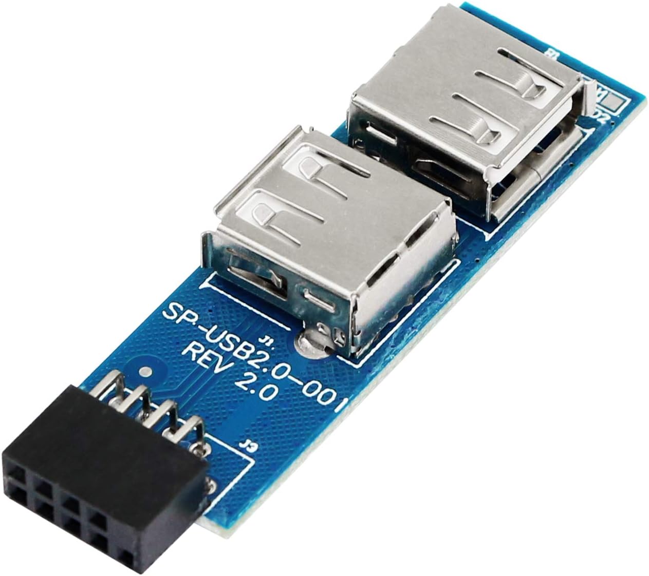 Amazon.com: SinLoon 9pin USB 2.0 Female Pin Dual 2 Port USB Motherboard ...