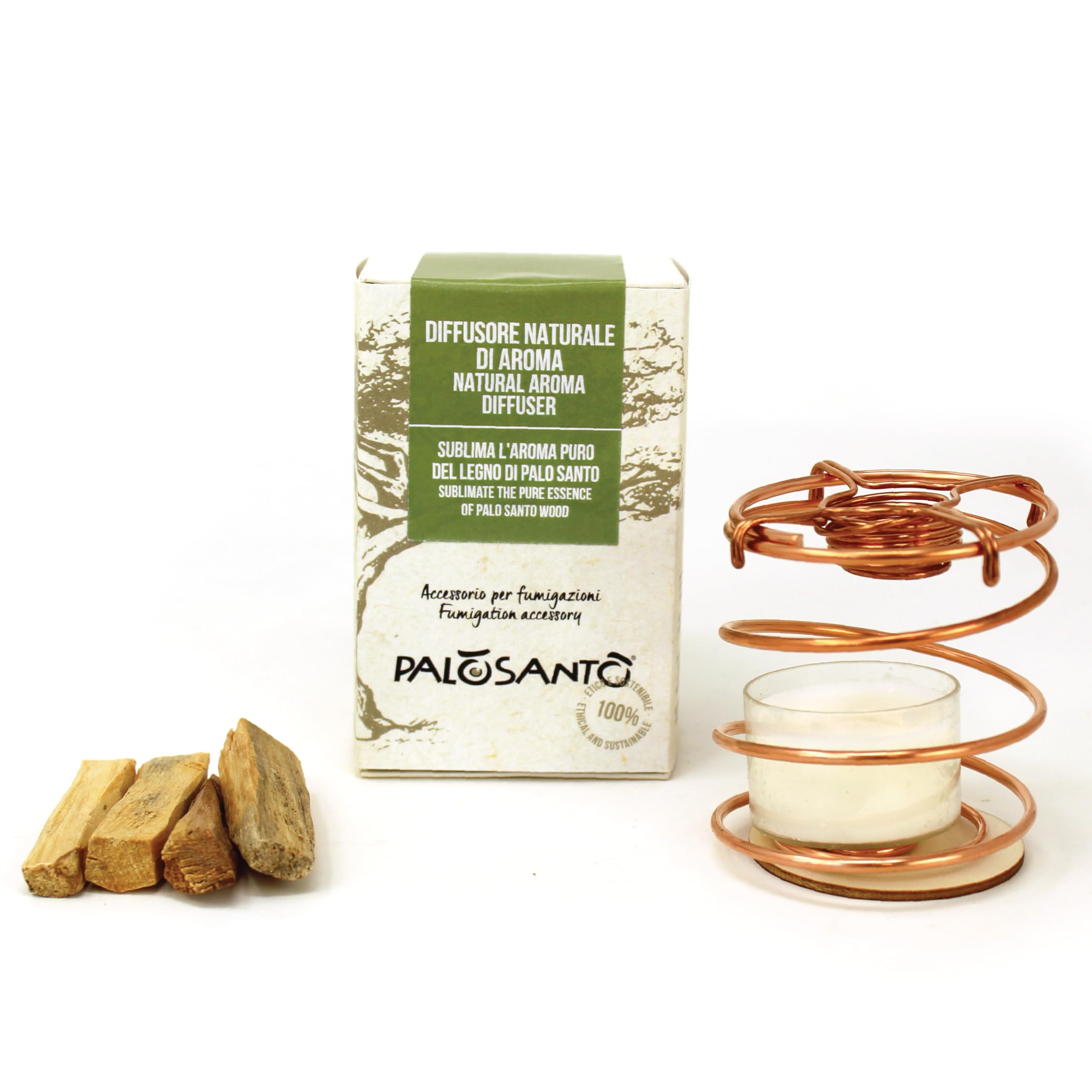 Amazon.com: PALOSANTO - Palo Santo Aroma Diffuser with Soy Candle That ...