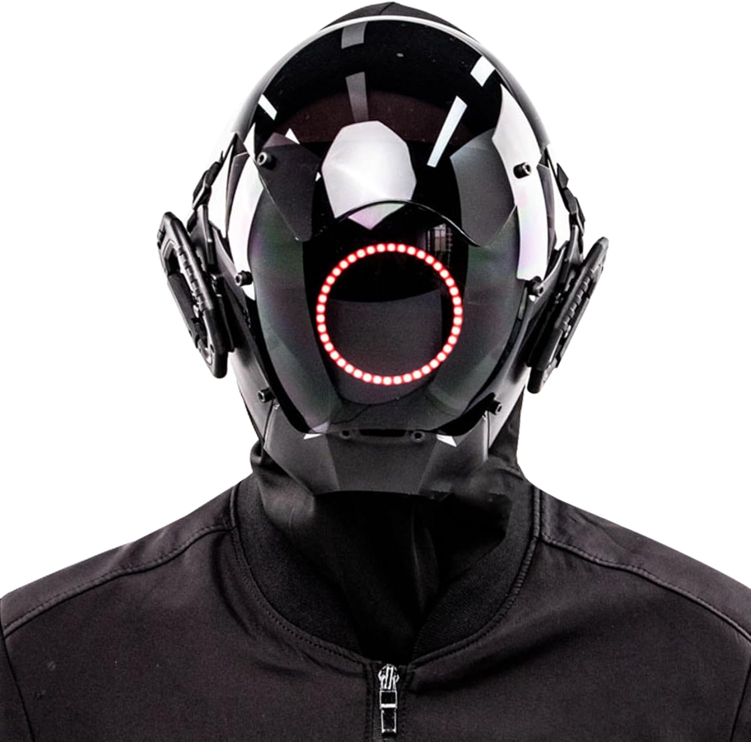 Cyberpunk Mask with Round LED Futuristic Mask for Men Women PC ...