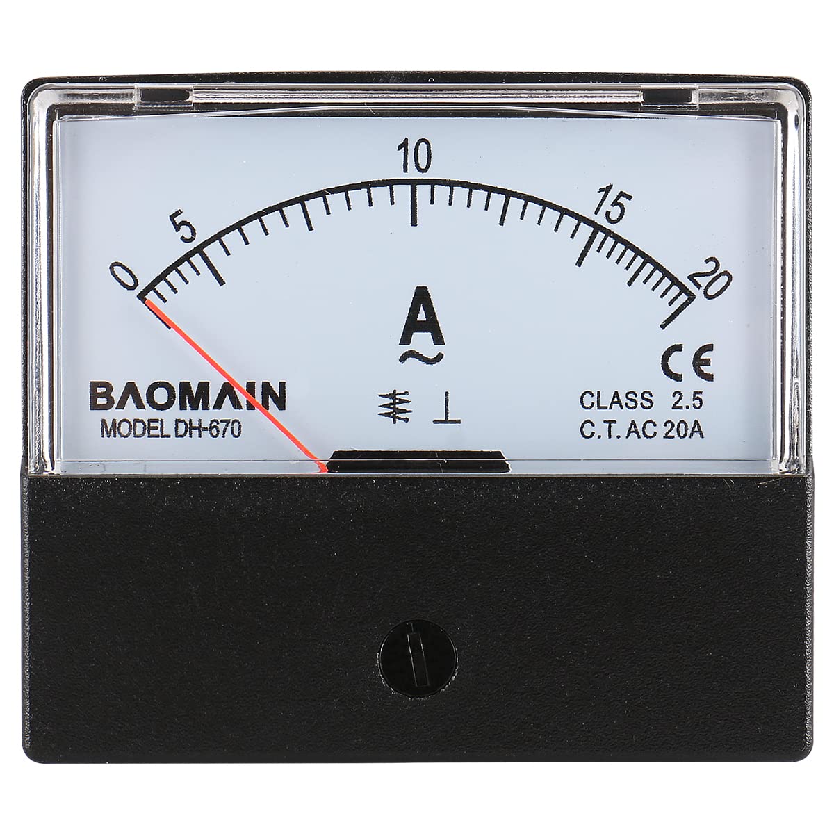 Amazon.com: Baomain Ammeter DH-670 AC 0-20A Rectangular Ampere Needle ...