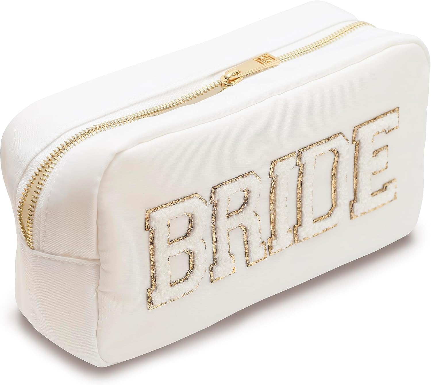 Amazon.com: White Nylon Bride Pouch or Bag, travel, Bride bag, Bride ...