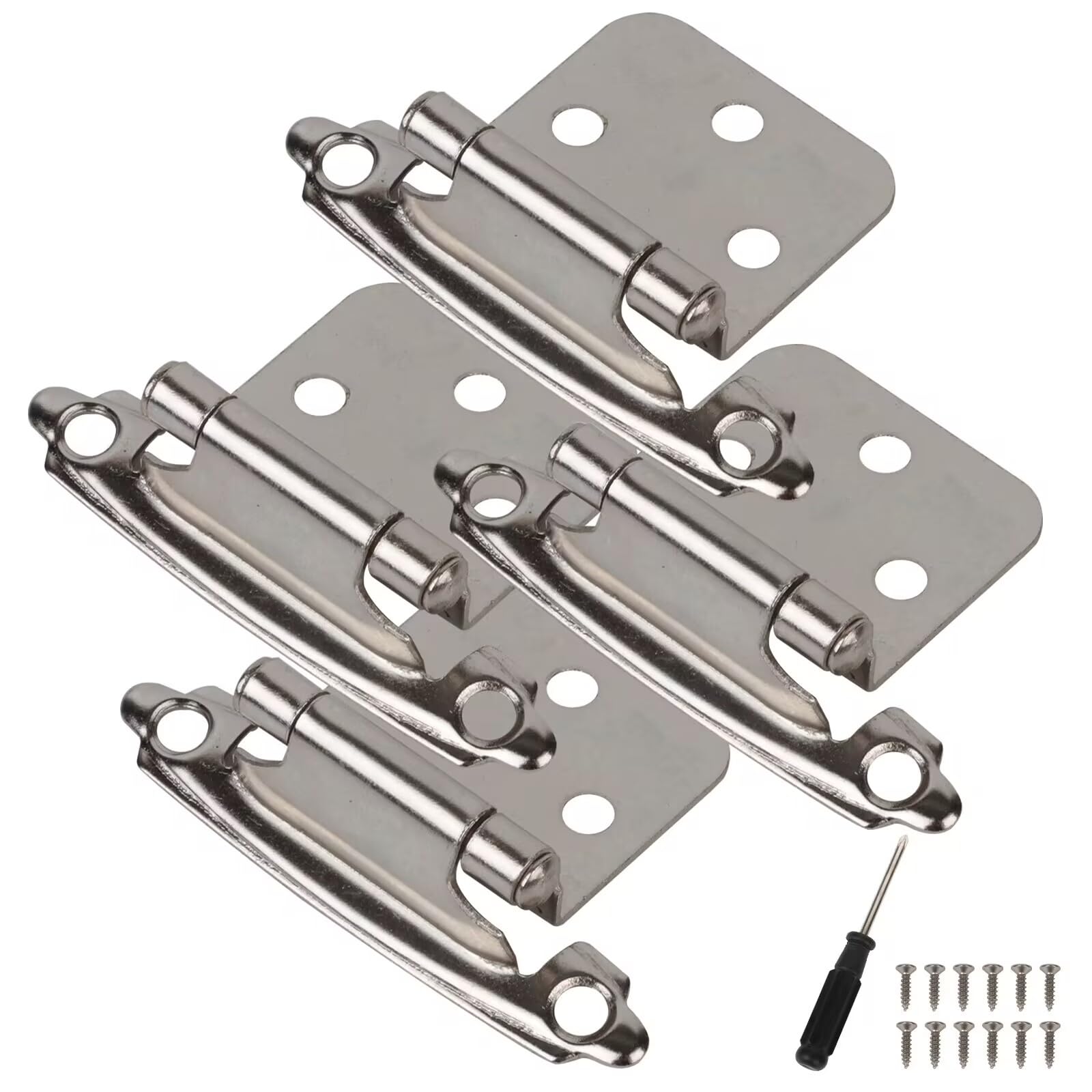 Greoil Stainless Steel Cabinet Hinges (4 Pcs) Stainless Steel self ...