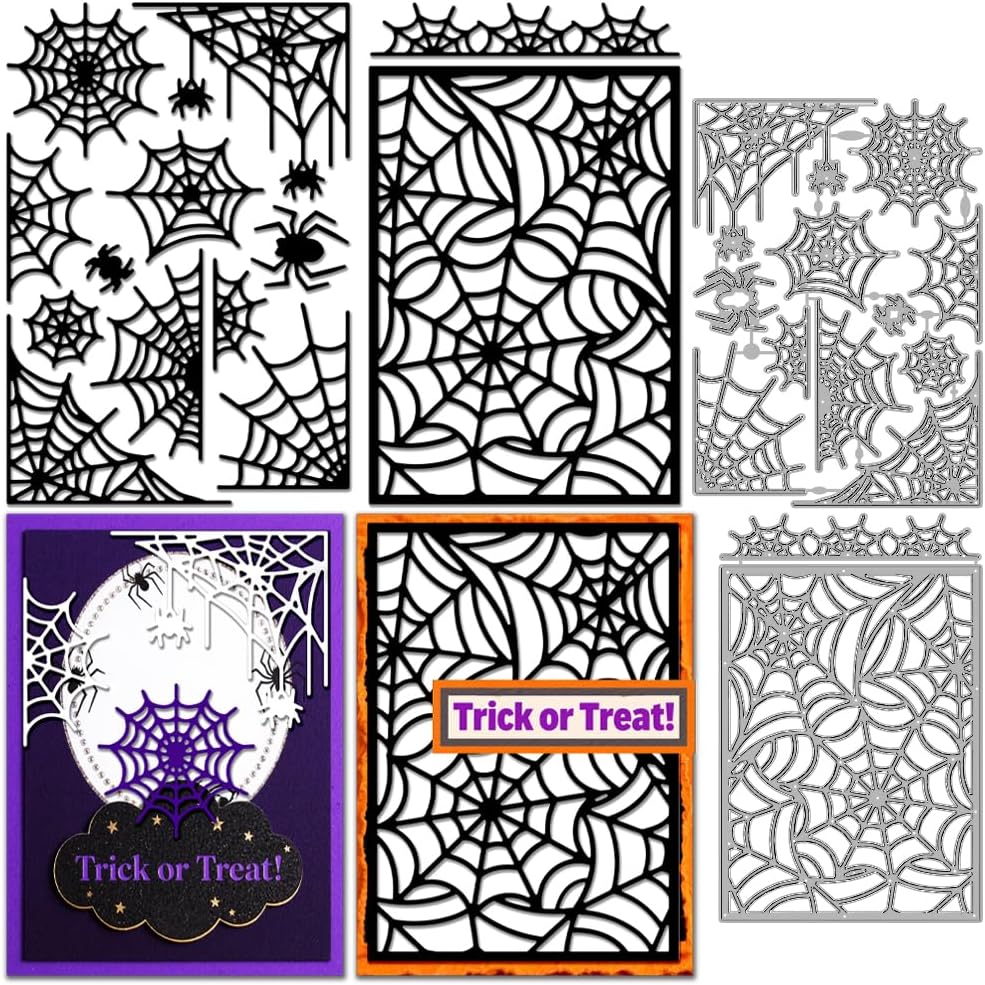 Amazon.com: MAYJOYDIY Halloween Spider Web Metal Cutting Die Cuts DIY ...