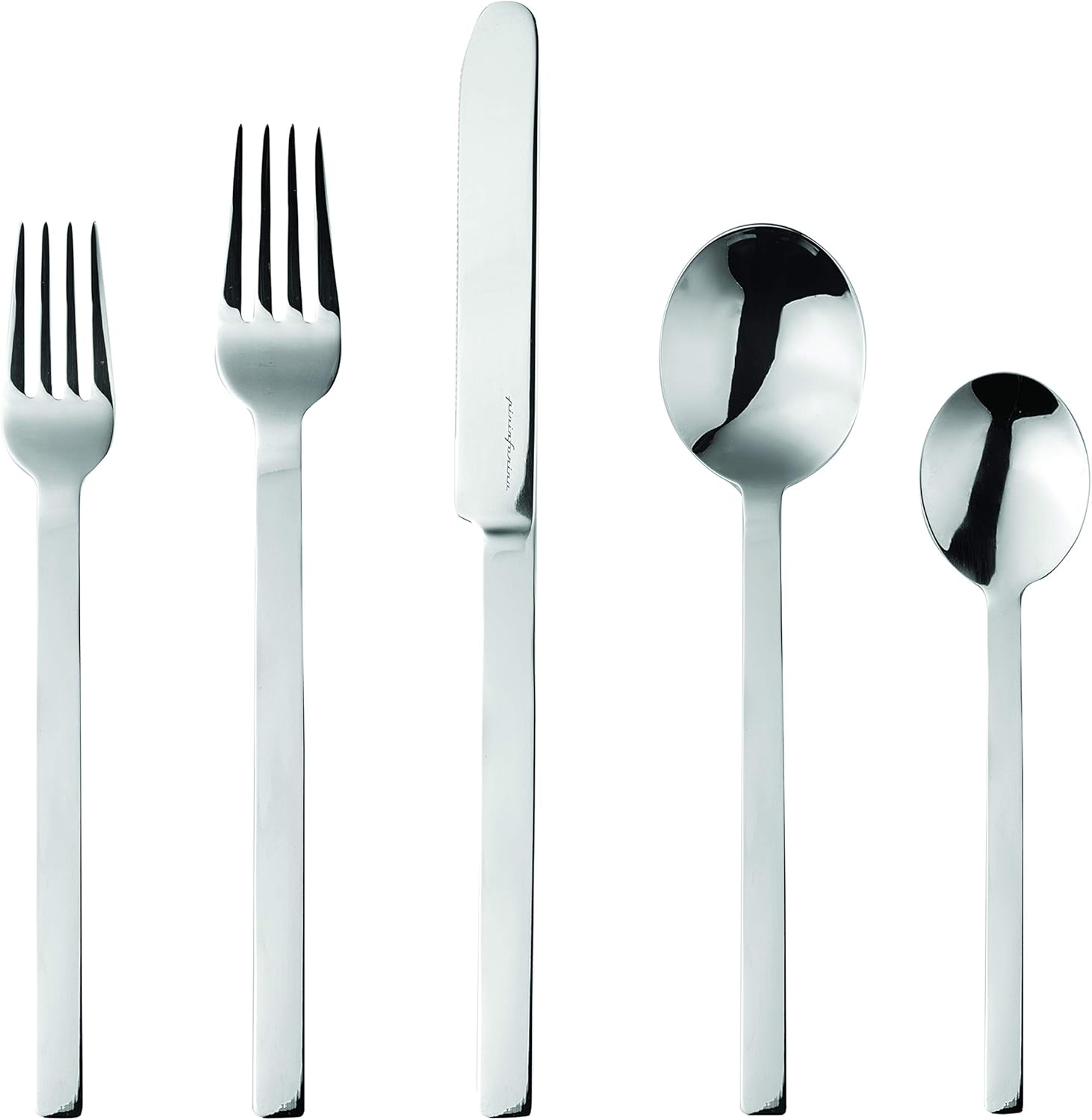 Amazon.com: Stile By Pininfarina Flatware Set - 5 Pcs. - Mirror: Home ...