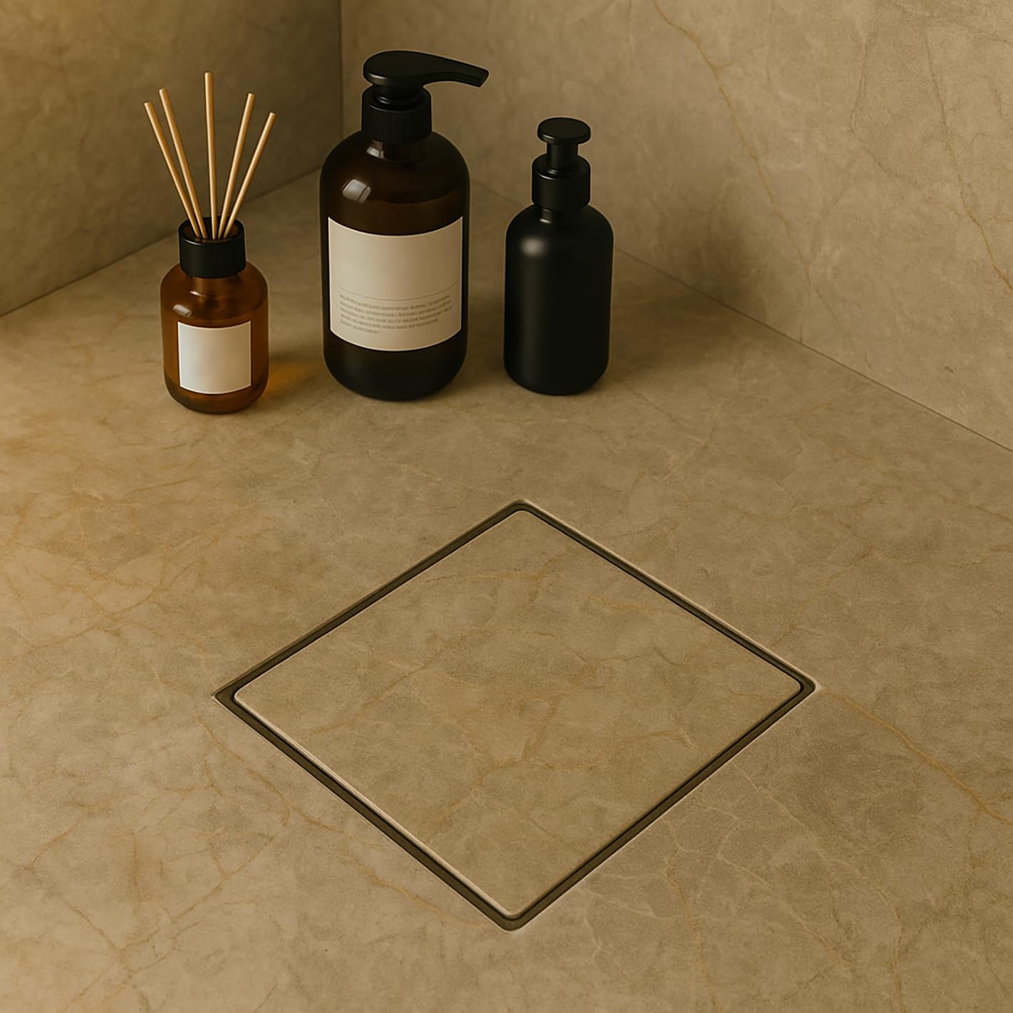 BathStory 5x5 Inch | Ultra Durable Tile Insert Electroplated Floor ...
