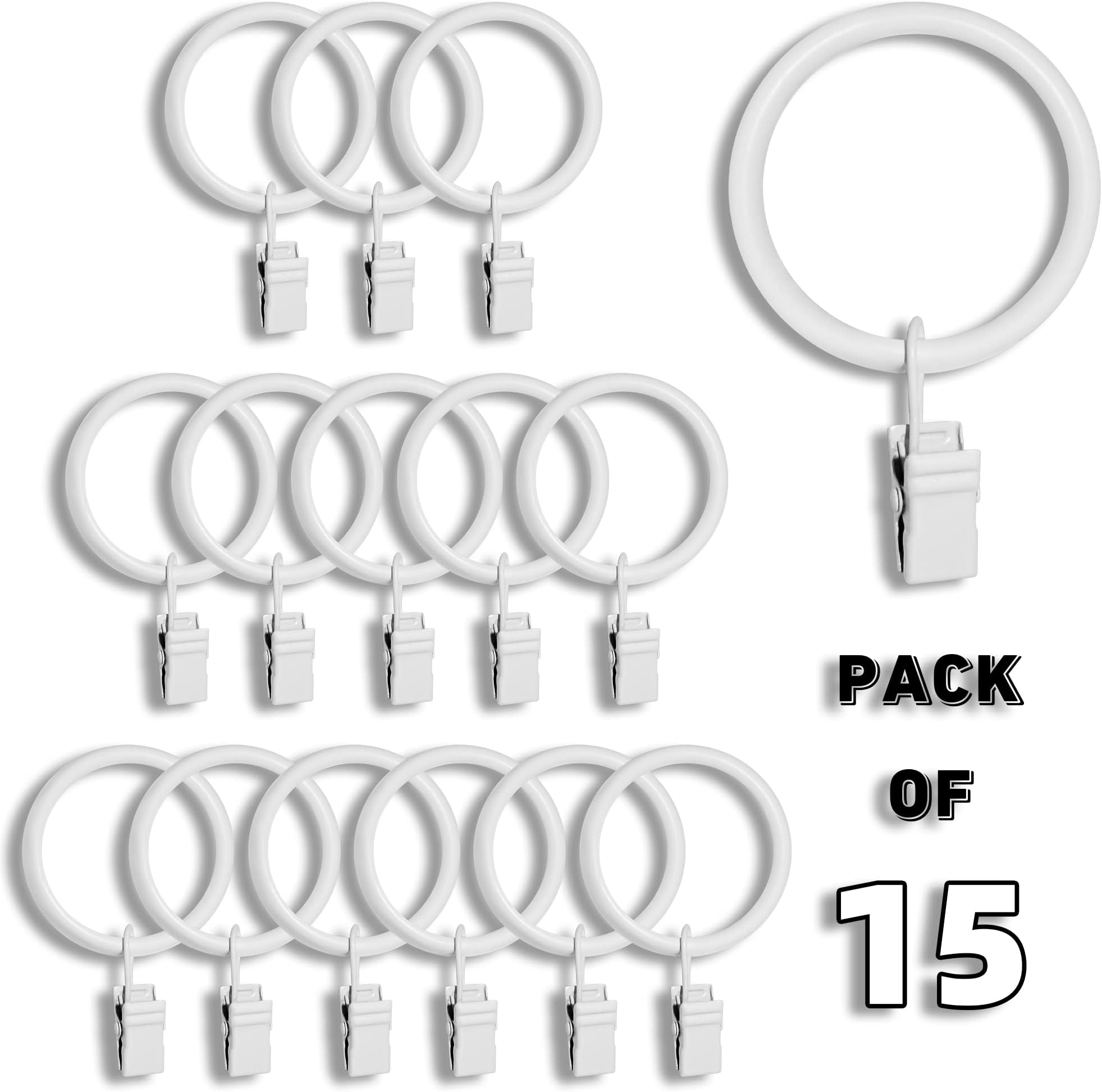 Amazon.com: Lsgoodcare Set of 30 Decorative Metal Drapery Curtain Rings ...