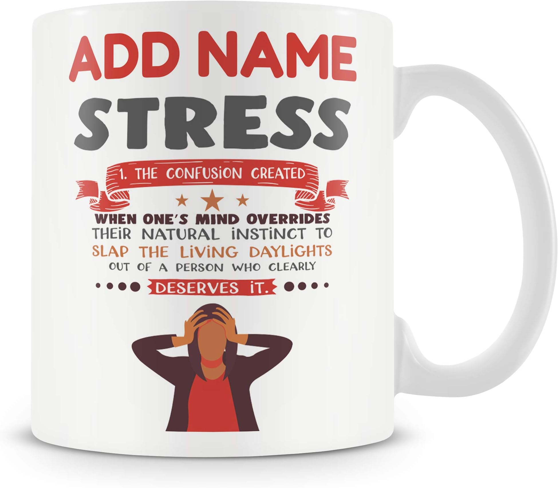 Personalised Hands Off Mug, Funny Mugs, Custom Name, Work Colleague ...