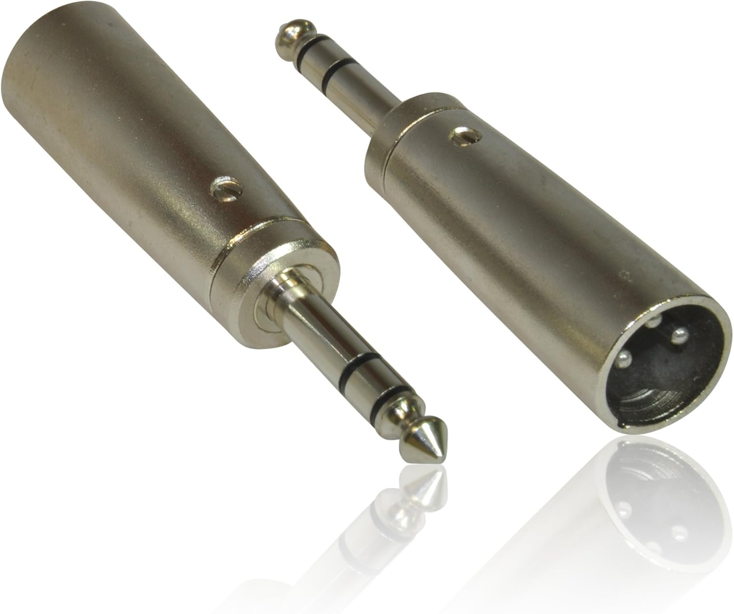 XLR 3 Pin Male to 6.35mm Stereo Jack Plug Cable Adapter : Amazon.co.uk ...