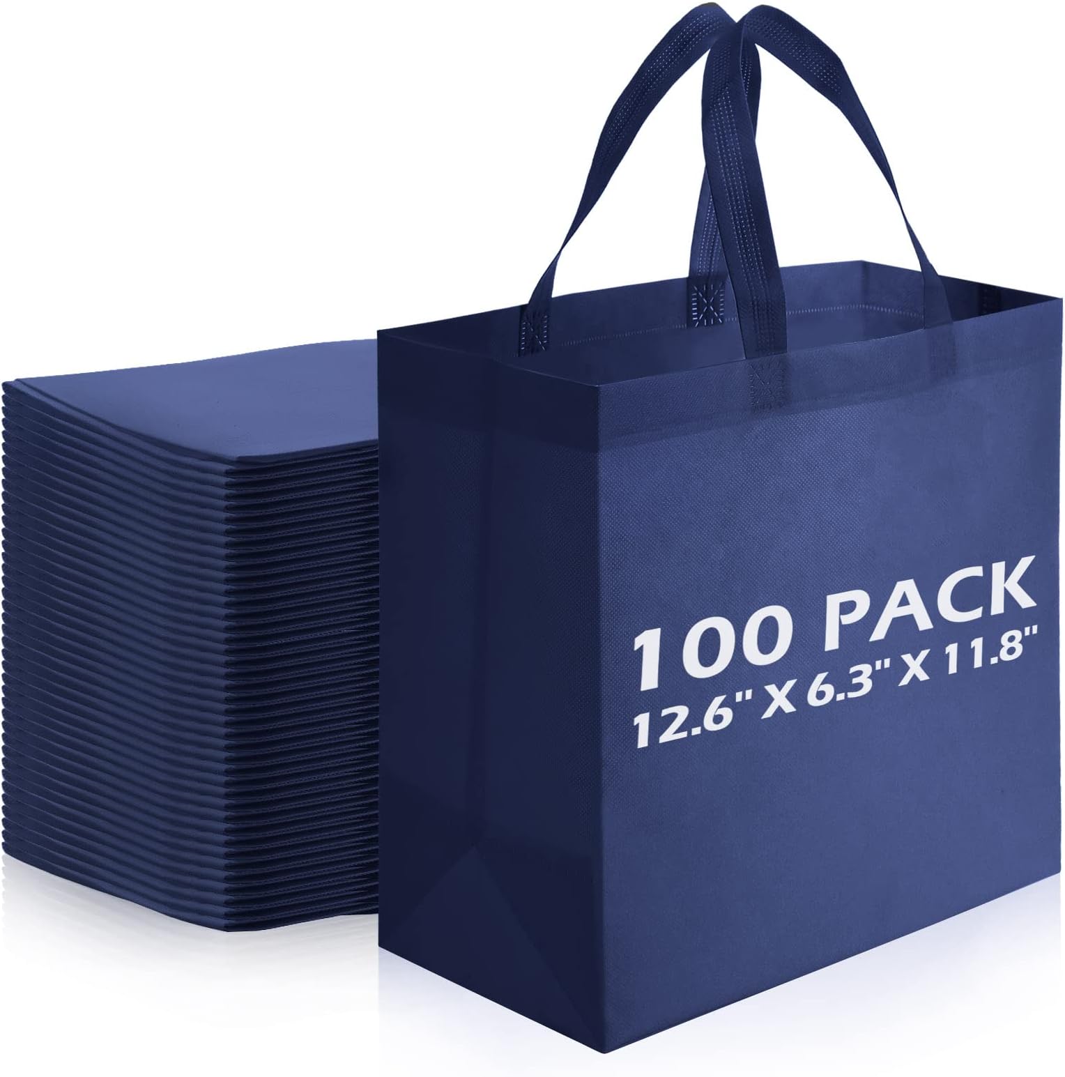 Amazon.com: 50 Pieces Reusable Totes Bag Bulk, Shopping Bags Non Woven ...