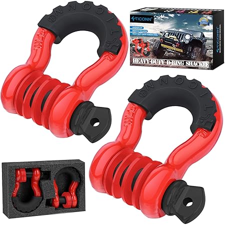 Amazon.com: LIBERRWAY Shackles 3/4" (2 Pack) 57,000 lbs Break Strength ...