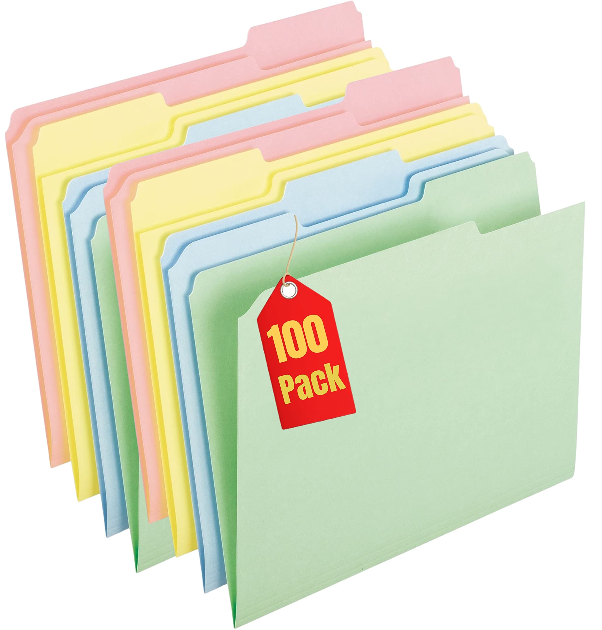 Snapklik.com : Pastel File Folders, Colored File Folders, Letter Size ...