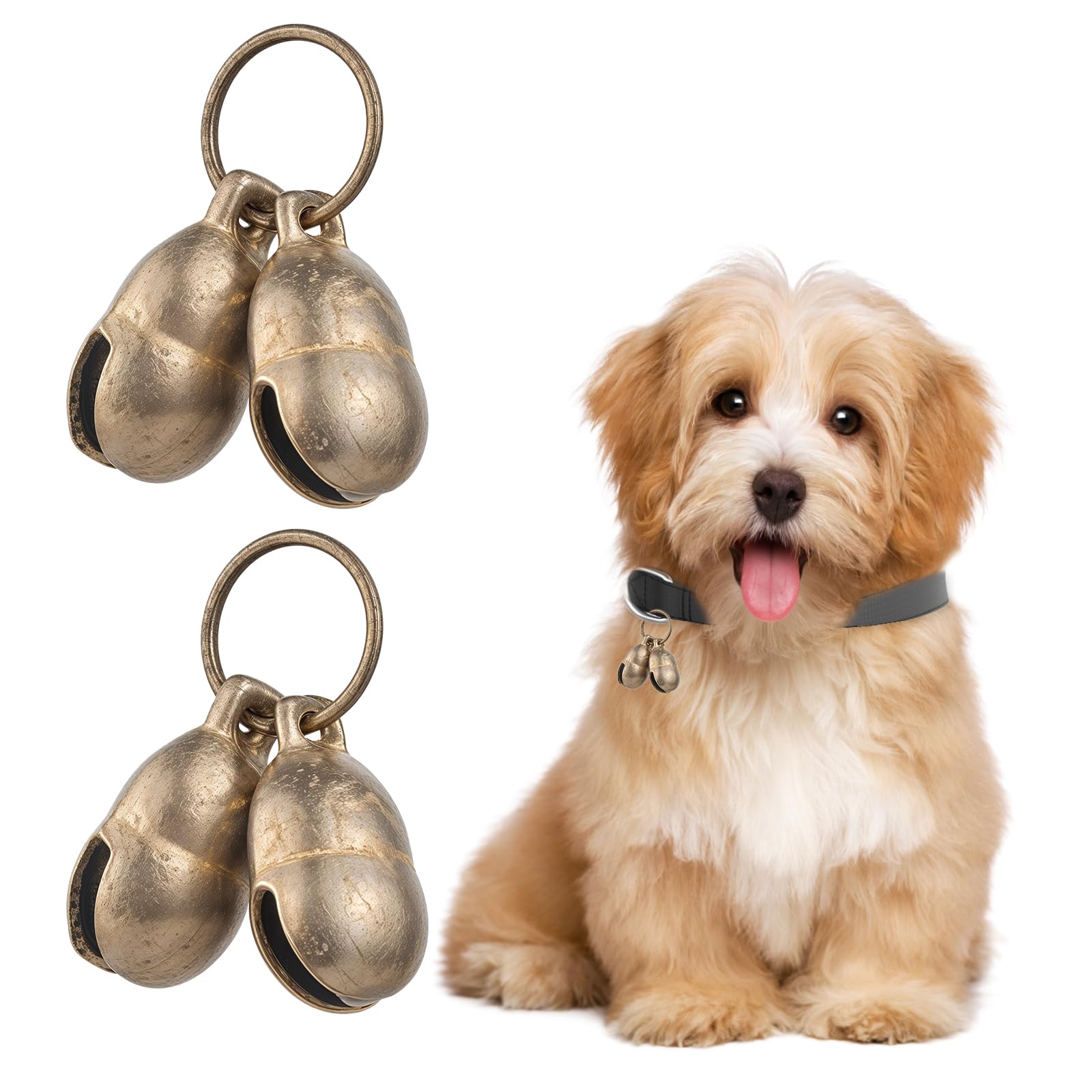 Amazon.com : 4 PCS Copper Bells for Small Dog Collar, Extra Loud Dog ...
