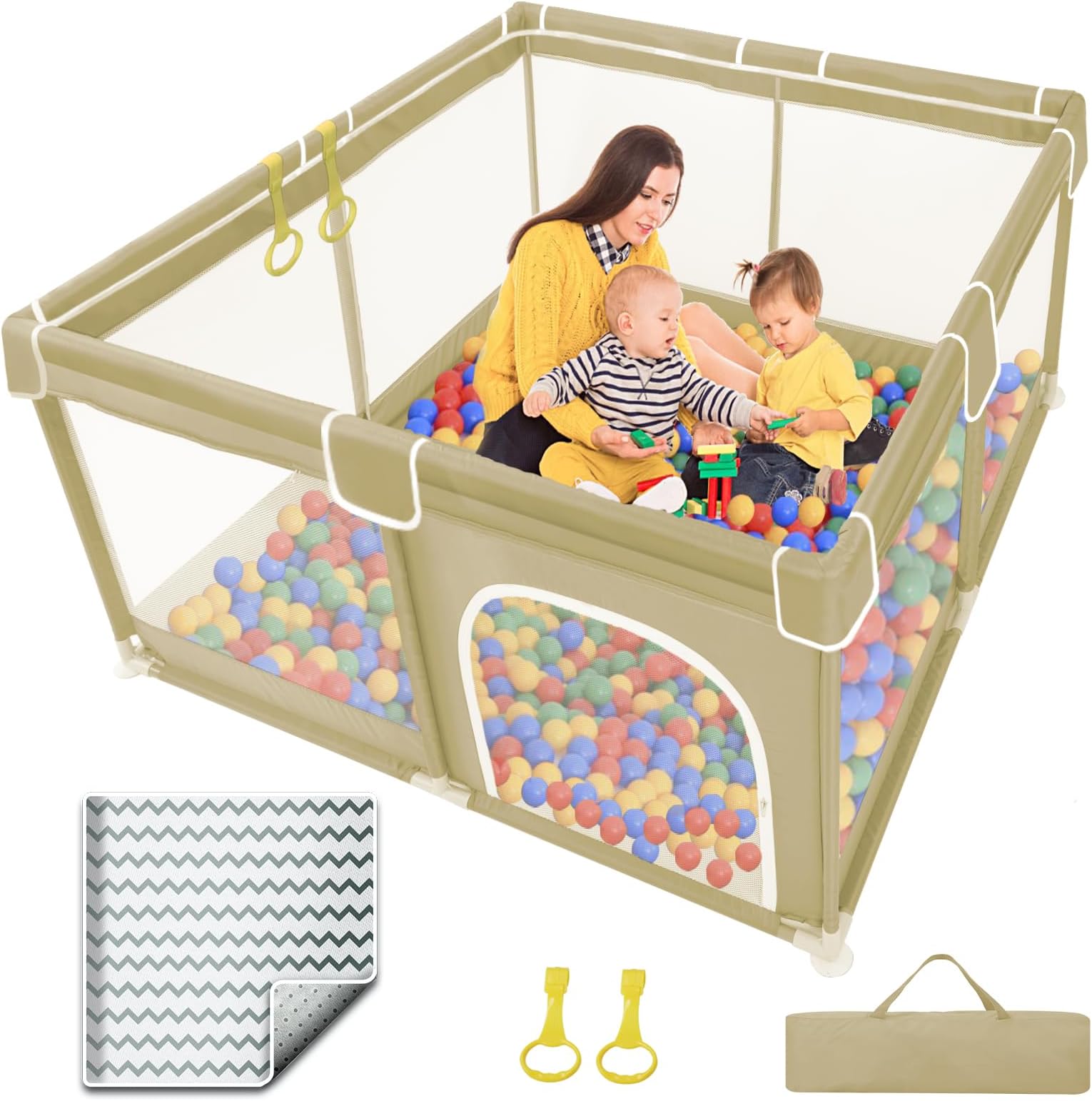Amazon.com : Baby Playpen for Toddler, Kids Activity Center with Anti ...