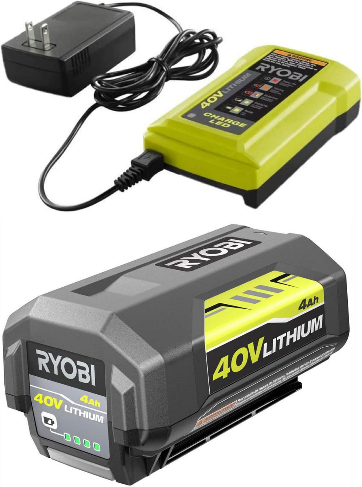 RYOBI OP40261 40V 2.6Ah Lithium Ion Battery w/Fuel Gauge - Amazon.com
