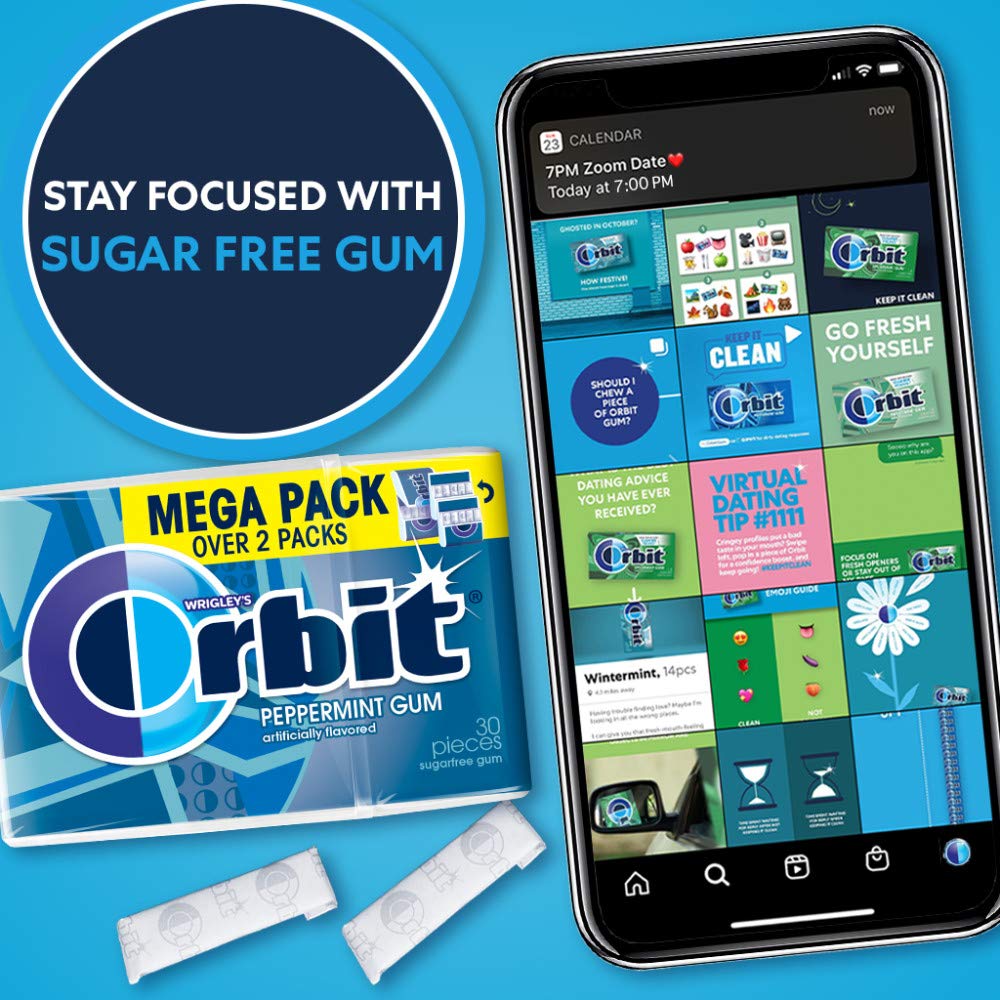 Orbit Goma de mascar sin azúcar de menta – Paquete de 6 unidades 321 ...