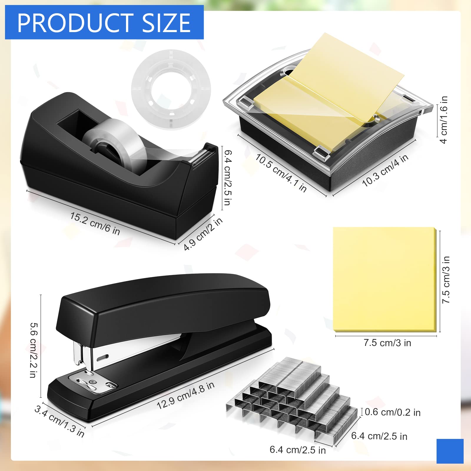 Snapklik.com : Office Stapler Set Desk Accessory Kit 16 Pieces Desk ...