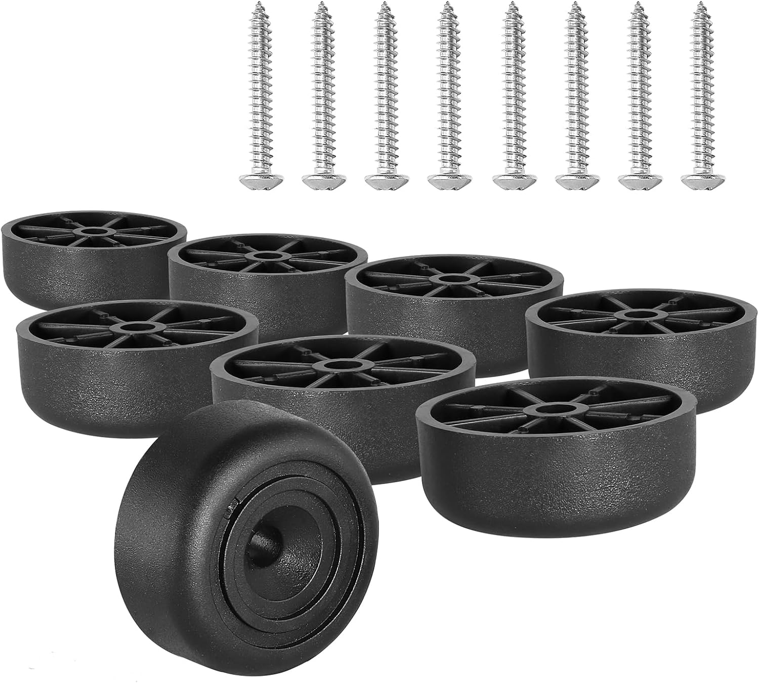 Amazon.com: Masendelk 1/2 inch Black Plastic Furniture Legs, Screw-in ...