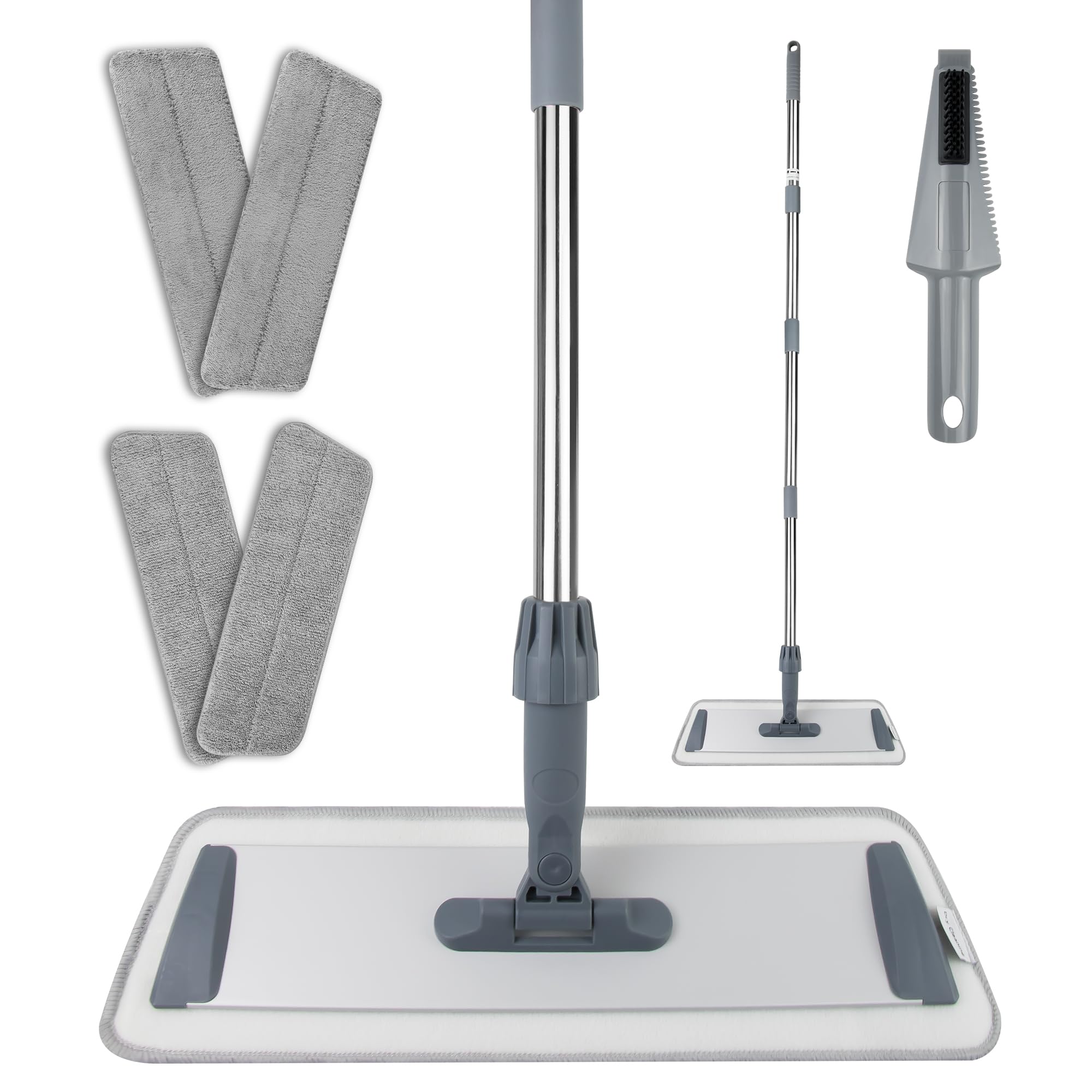 Amazon.com: Microfiber Flat Mops for Floor Cleaning, Wet Dry and Dust ...