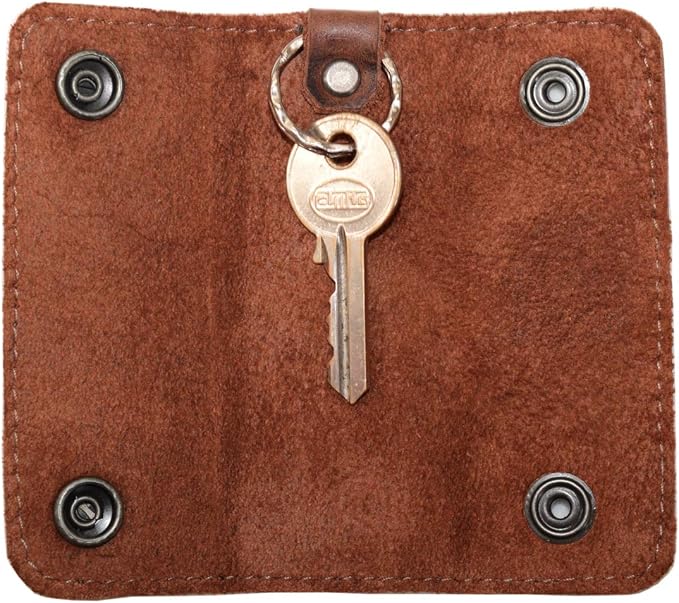 Hide & Drink, Leather Double Snap Key Holder, Key Ring Organizer ...