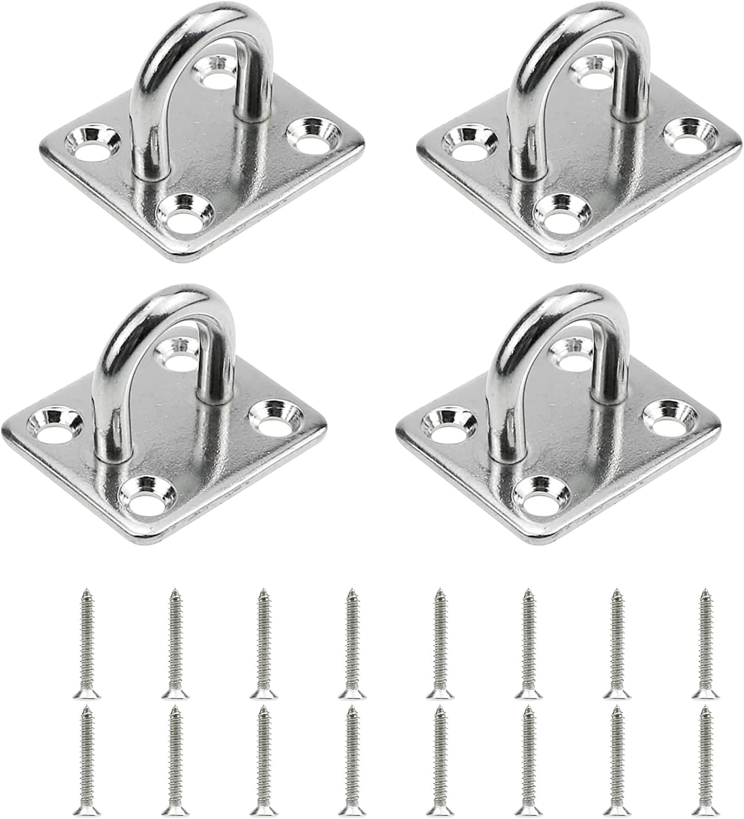 Eye Plate 4Pcs M5 Pad Eye Plate 304 Stainless Steel Oblong Pad Eye ...
