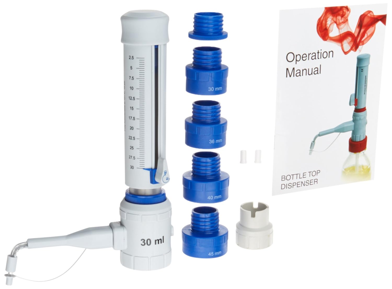 United Scientific BTDR-4 PTFE/Borosilicate Glass Bottle Top Dispenser ...