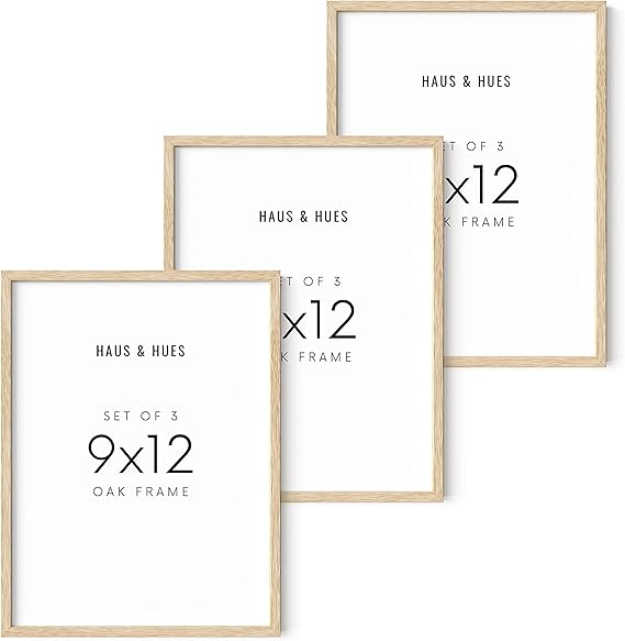 Amazon.com - HAUS AND HUES Beige Oak Wood 9x12 Picture Frame - Modern ...
