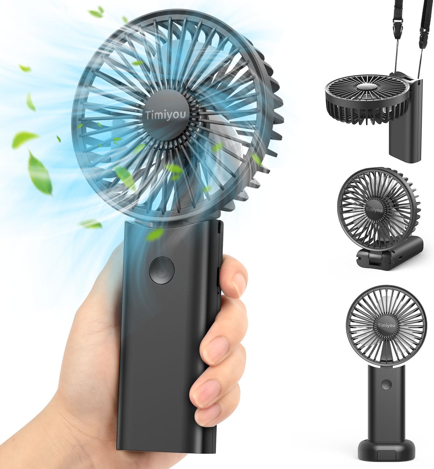 iEGrow Handventilator Tragbarer Mini Ventilatoren USB Wiederaufladbarer ...