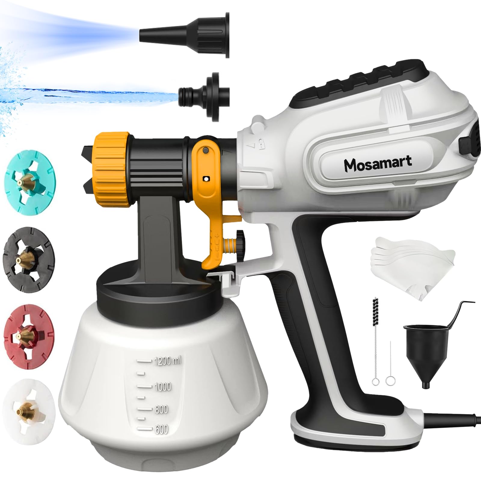Amazon.com : Mosamart Paint Sprayer for House Painting 1000W HVLP ...