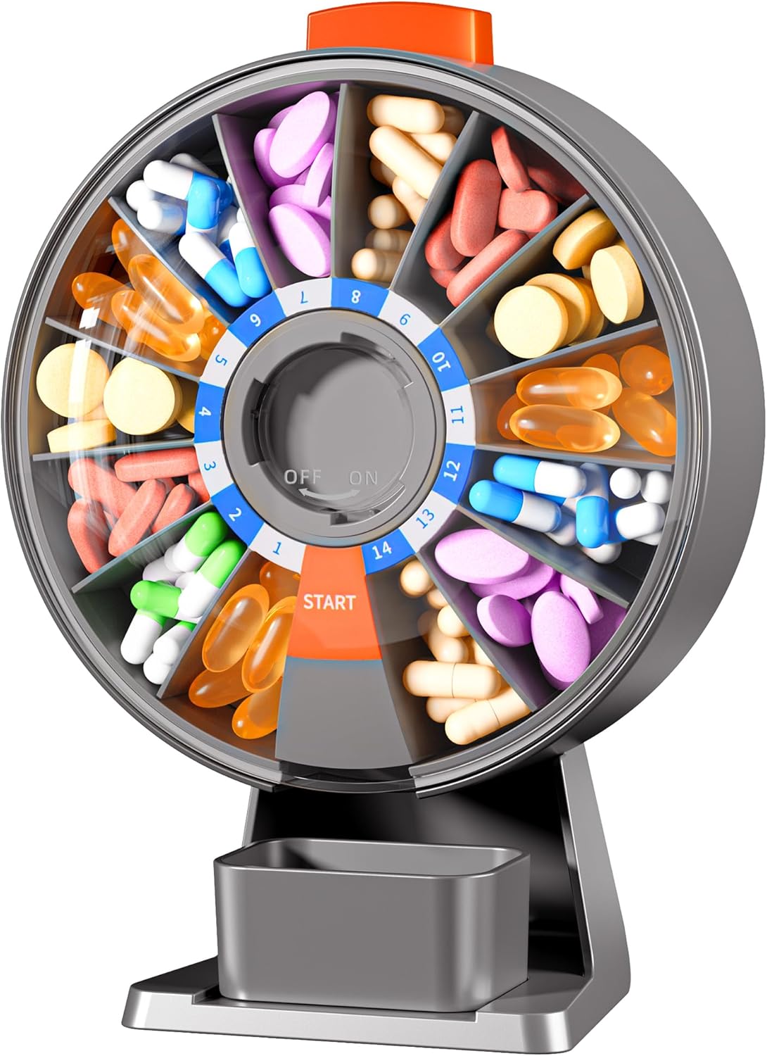 Zoksi Large Pill Box, Weekly Pill Organiser for 7 or 14 Days, Wall ...