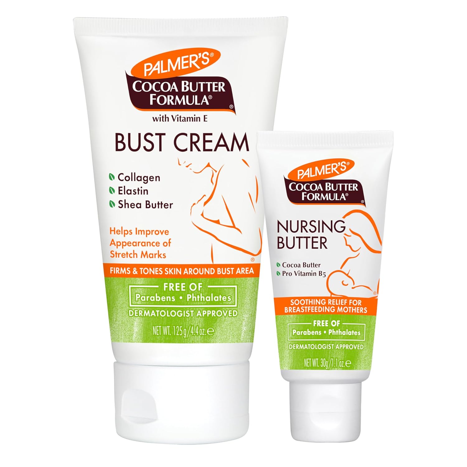 Amazon.com : Palmer's Nursing Butter & Bust Cream bundle (Pack of 2 ...