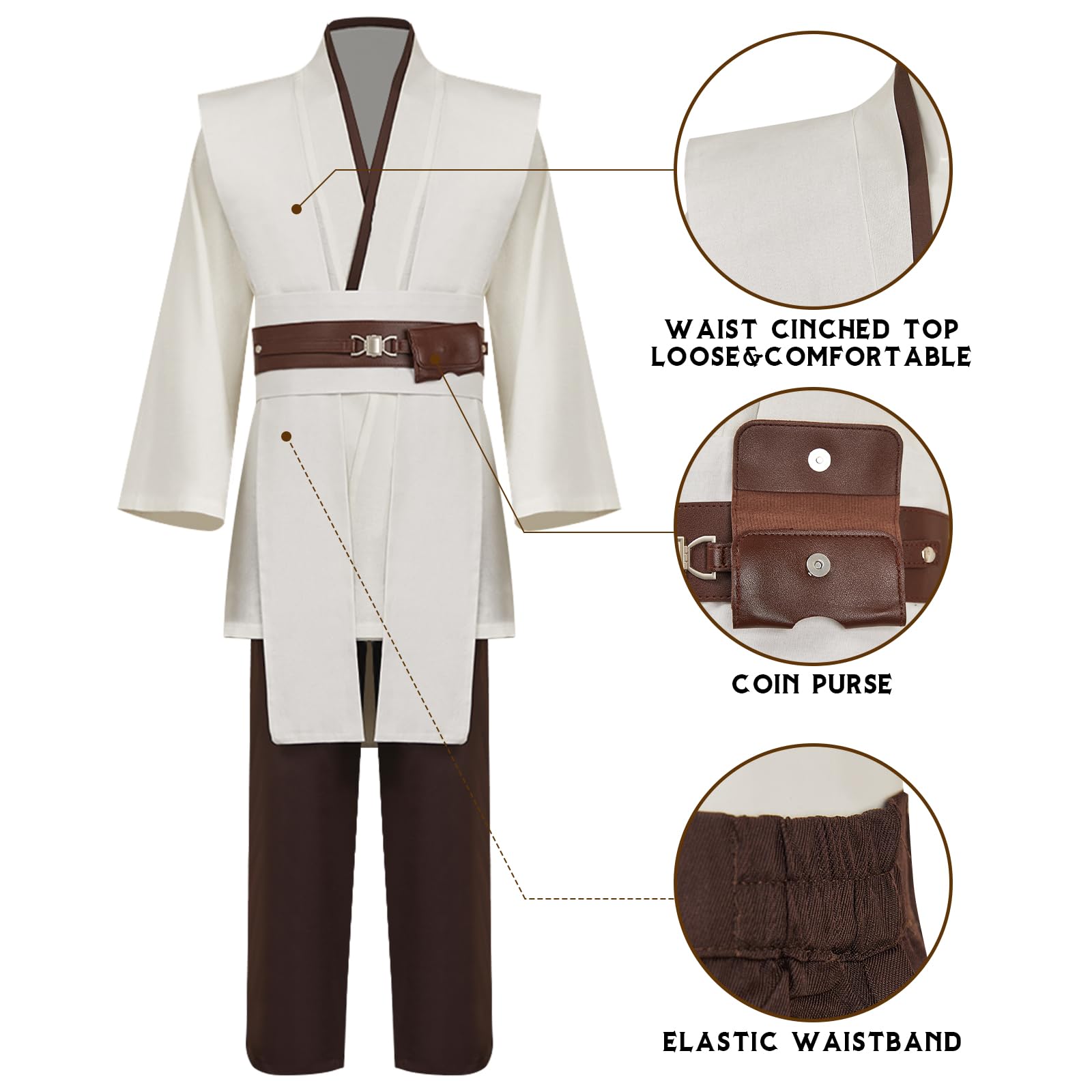 Snapklik.com : Tunic Hooded Robe Knight Costume Outfits Halloween ...