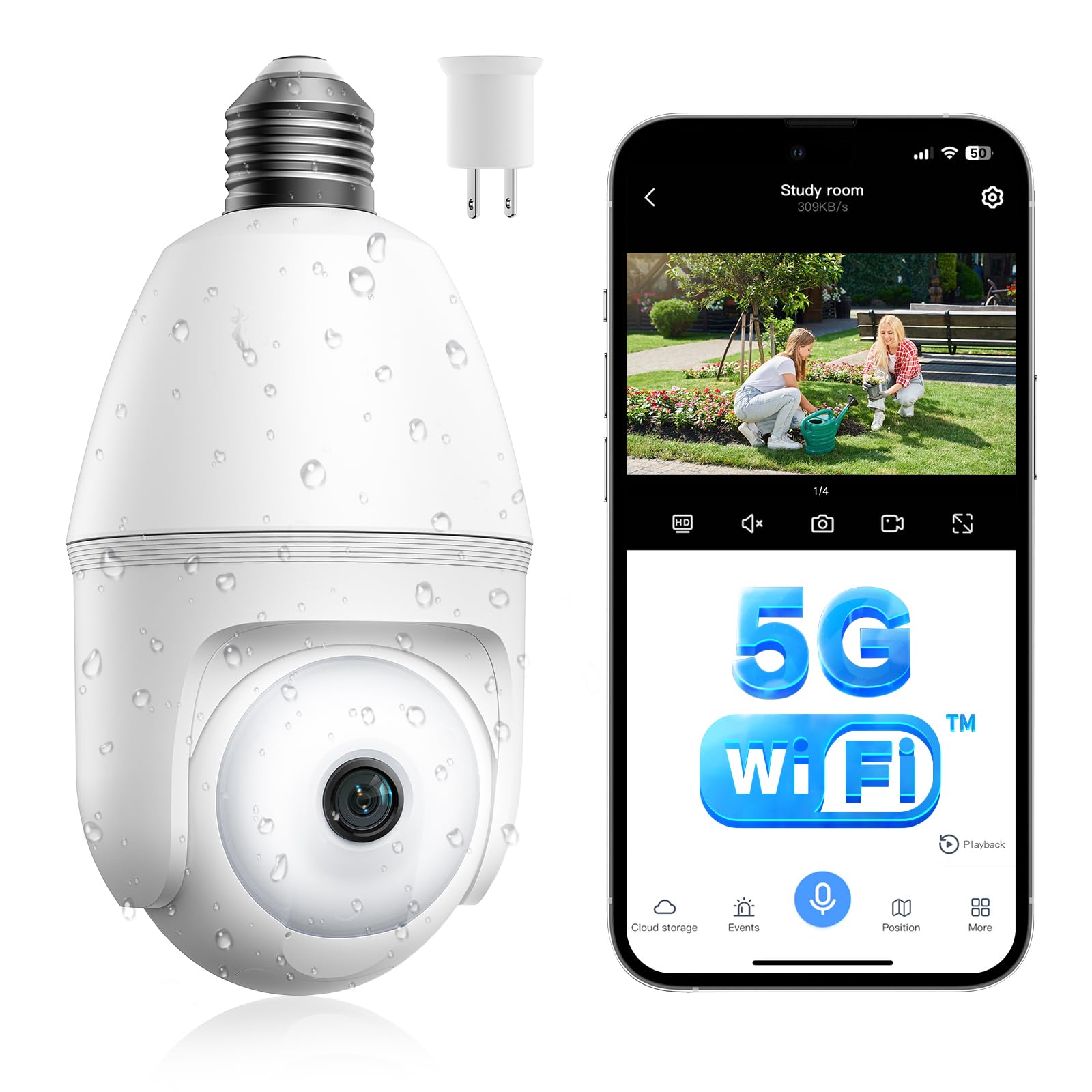 Amazon.com : Camcamp Light Bulb Security Camera,Security Cameras ...