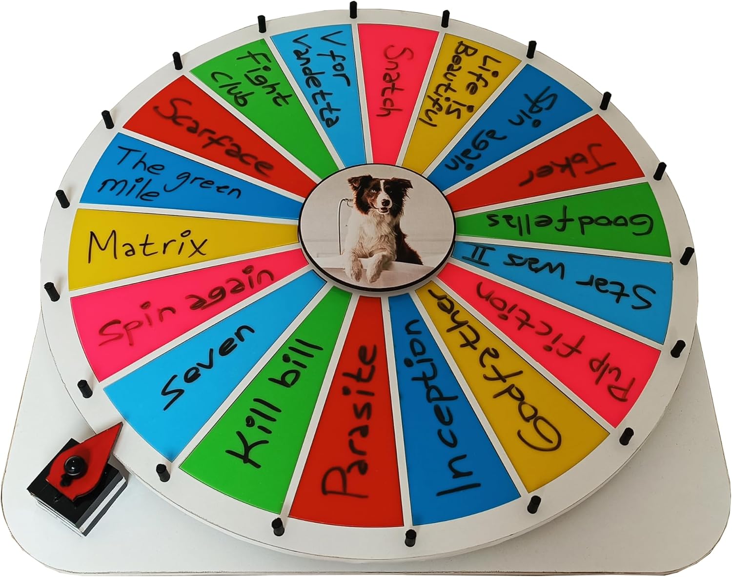 Amazon.com: Handmade 24 Inch Spinning Prize Wheel - 18 Slots Tabletop ...