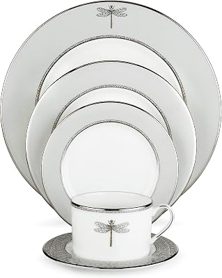 Amazon.com | Kate Spade New York Library Lane Platinum Dinnerware 5 ...