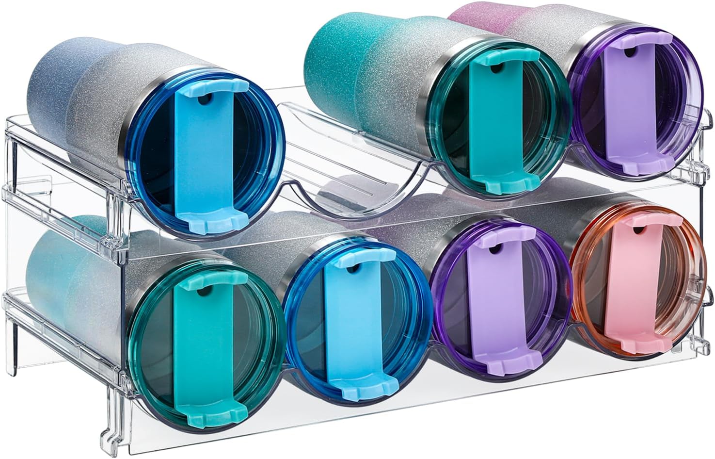 Amazon.com: IROONN Water Bottle Organizer for Cabinet, Stackable Water ...