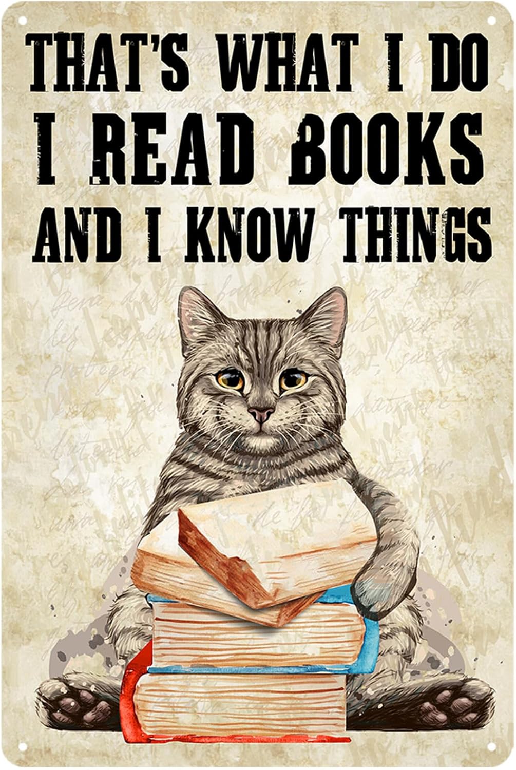 Amazon.com: Cat Posters That's What I Do I Read Books Poster Funny Cat ...