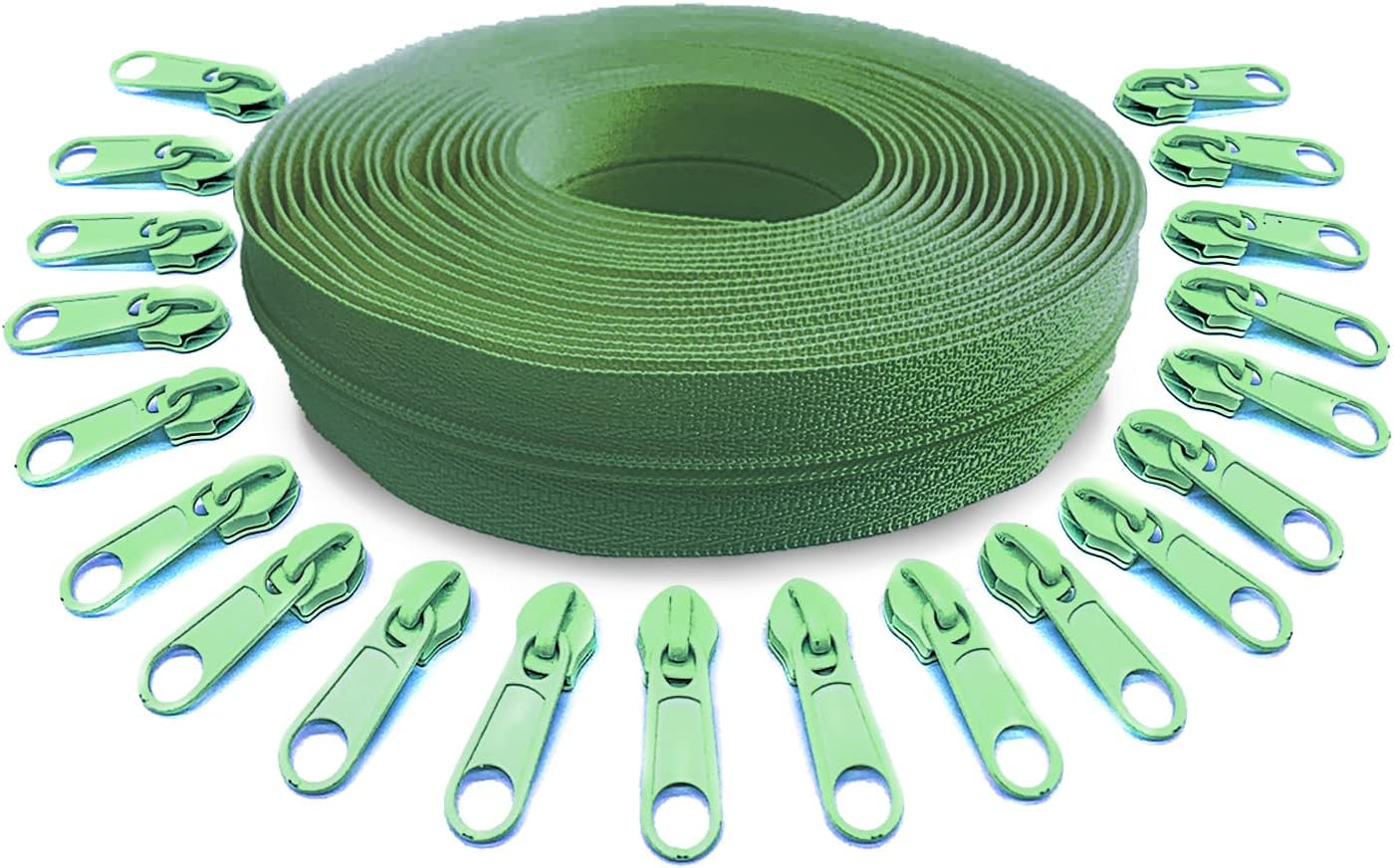 Amazon.com: Sawoake #3 Nylon Coil Zippers by The Yard Bulk 10 Yards ...